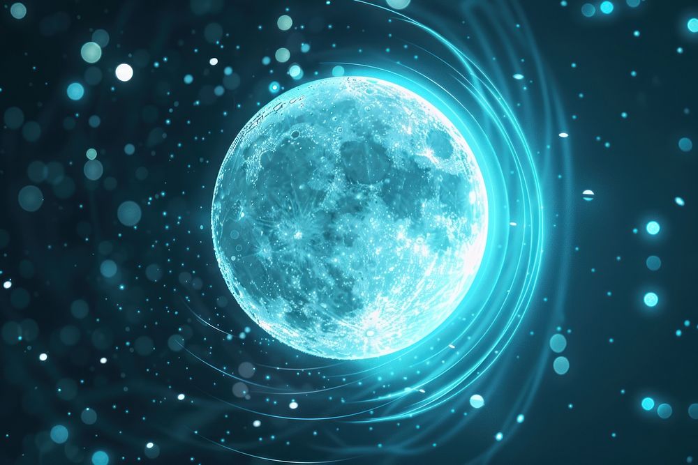 Abstract background moon backgrounds technology. | Premium Photo ...