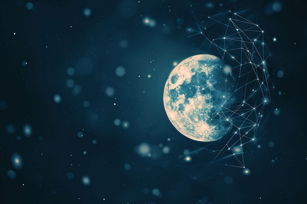Abstract background moon technology futuristic. | Premium Photo ...
