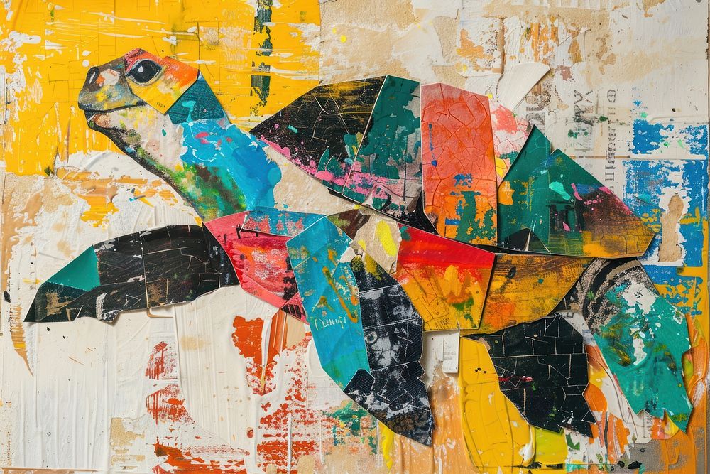 Collage art abstract painting. | Free Photo Illustration - rawpixel