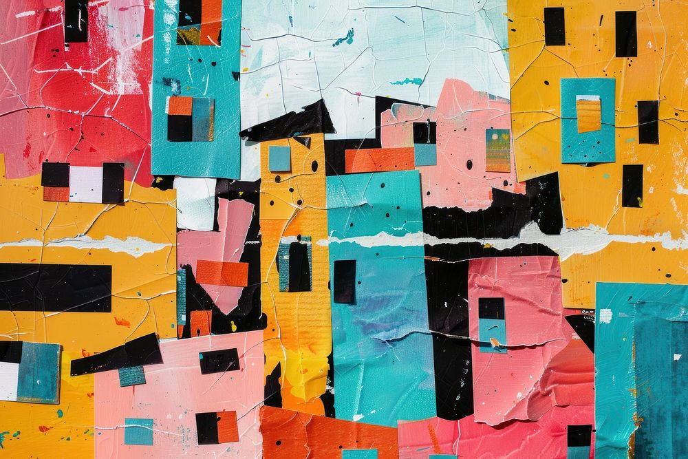 Buildings collage art abstract. | Free Photo Illustration - rawpixel