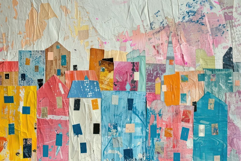 Buildings collage art abstract. | Premium Photo Illustration - rawpixel