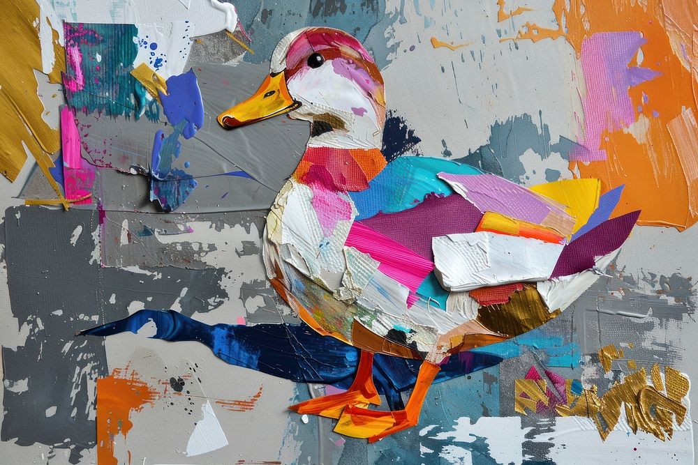 Duck art painting animal. | Premium Photo Illustration - rawpixel