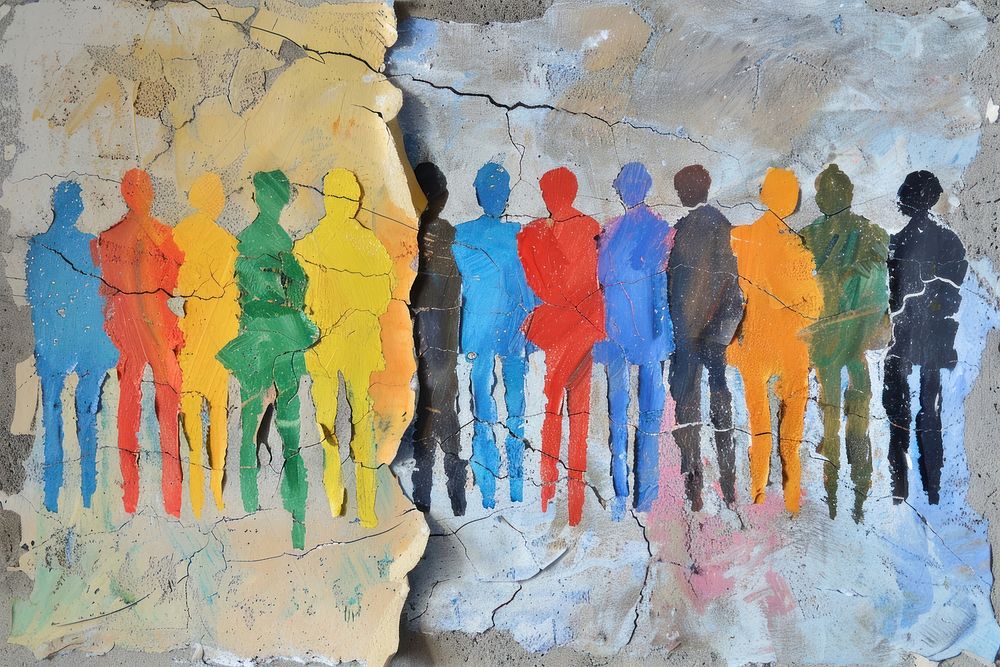 People art painting representation. | Free Photo Illustration - rawpixel