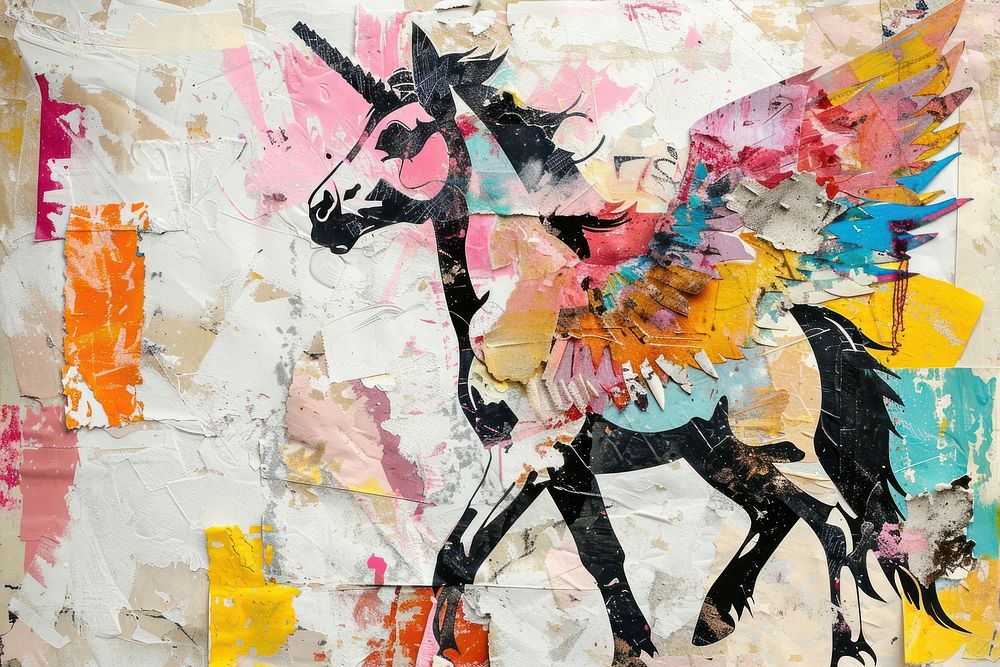 Collage art painting representation. | Premium Photo Illustration ...