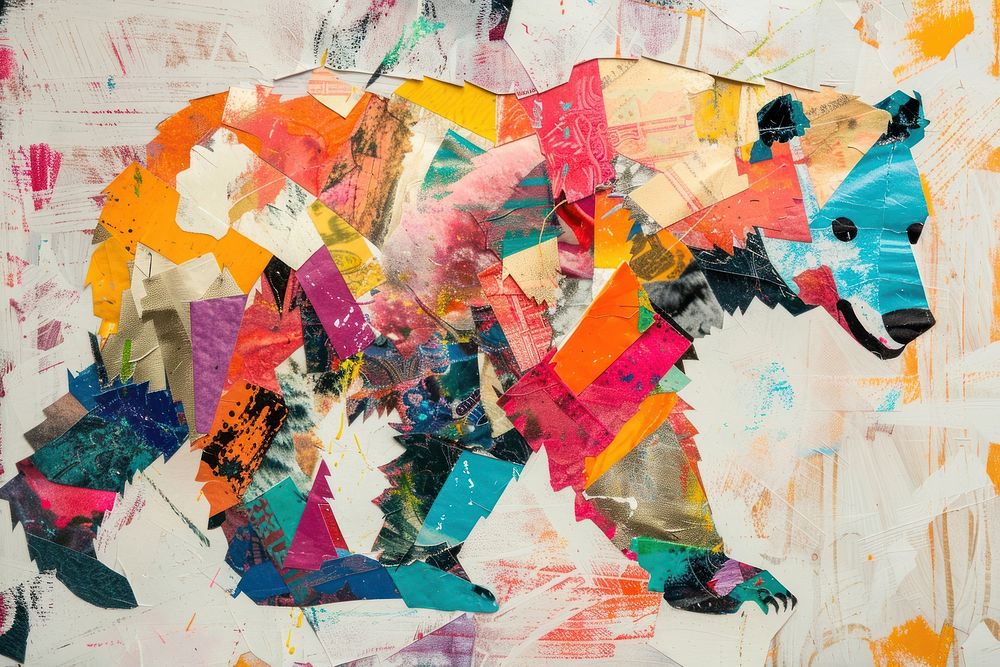 Collage art abstract painting. | Free Photo Illustration - rawpixel