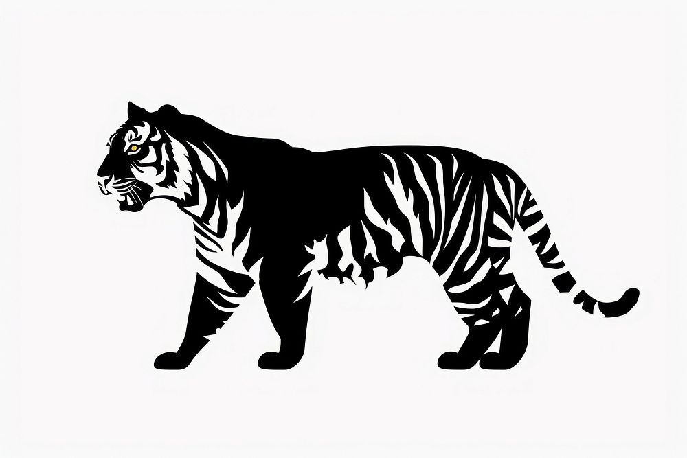 Tiger Silhouette clip art silhouette | Free Photo Illustration - rawpixel