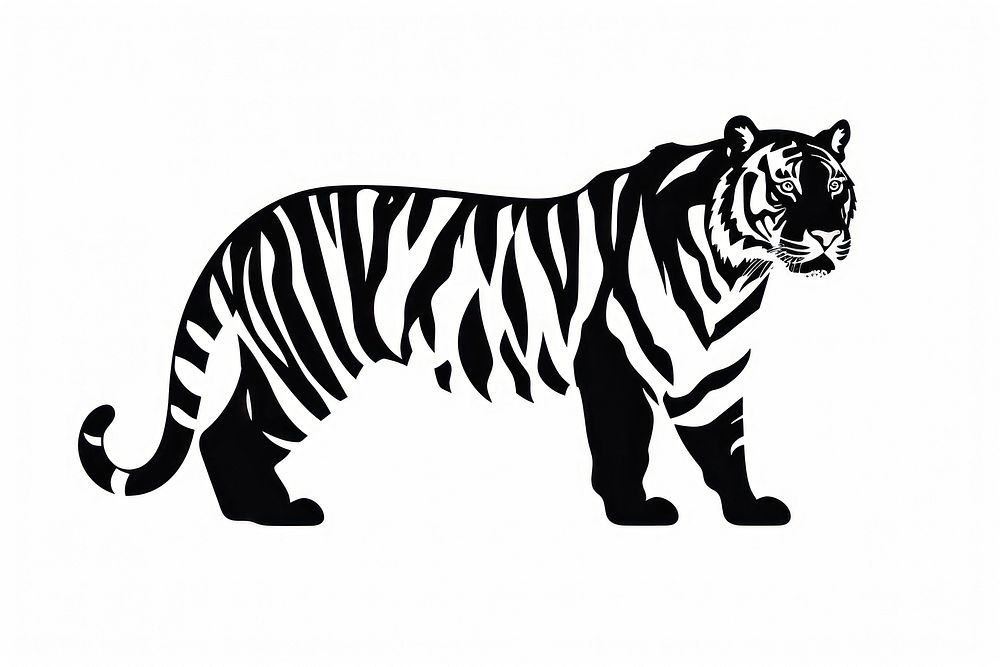Tiger Silhouette clip art wildlife | Free Photo Illustration - rawpixel