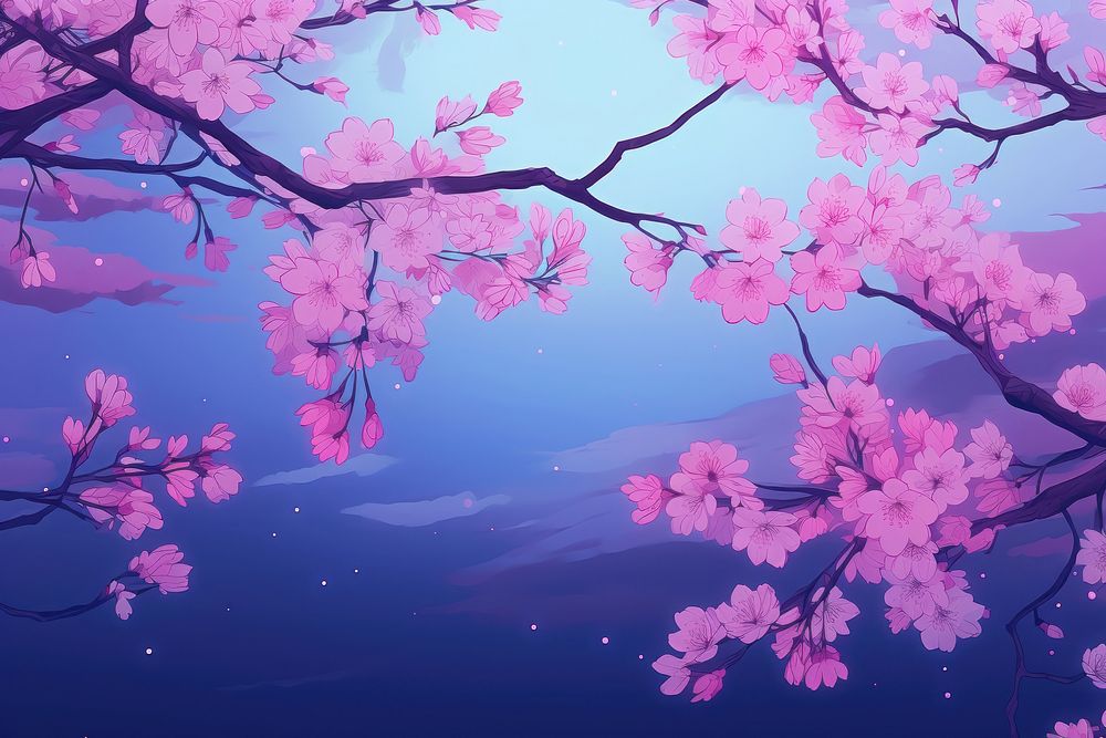 Cherry blossom purple backgrounds outdoors. | Premium Photo ...