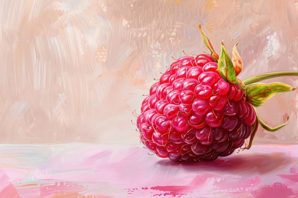 Close pale raspberry painting fruit | Premium Photo Illustration - rawpixel