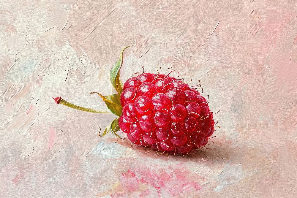 Close pale raspberry painting fruit | Premium Photo Illustration - rawpixel