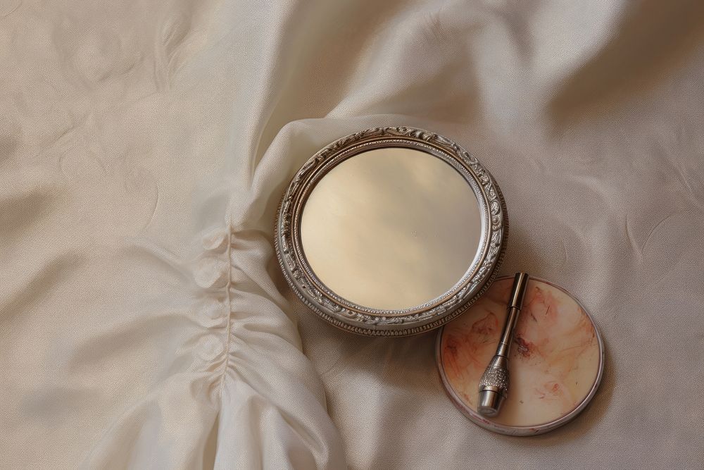 Close pale powder compact mirror | Premium Photo Illustration - rawpixel