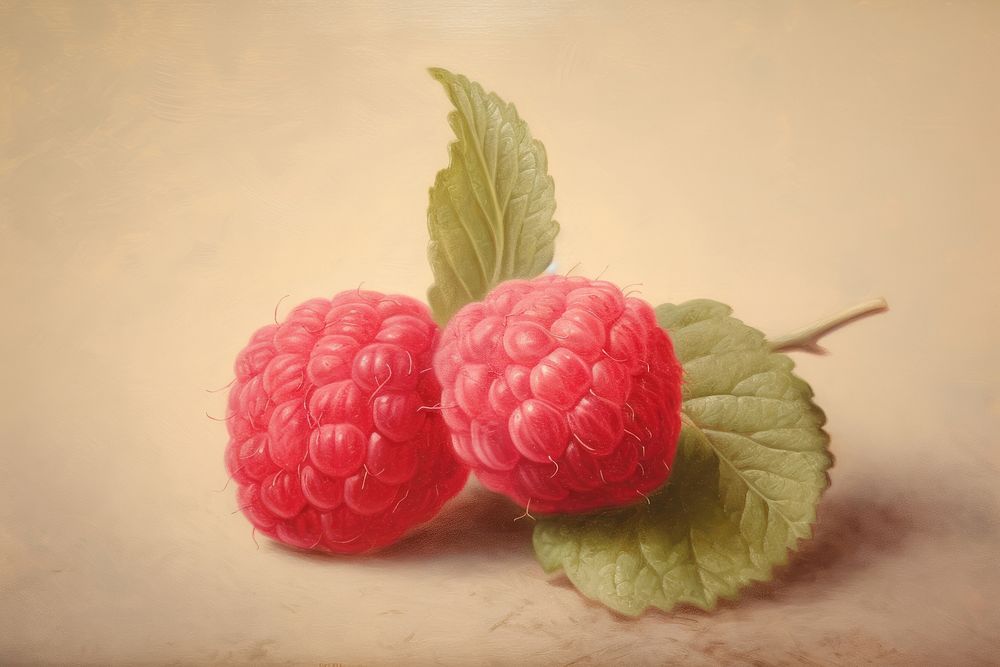 Close pale raspberry painting fruit | Premium Photo Illustration - rawpixel