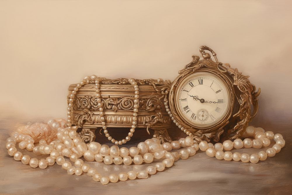 Jewellery painting jewelry pearl. | Premium Photo Illustration - rawpixel