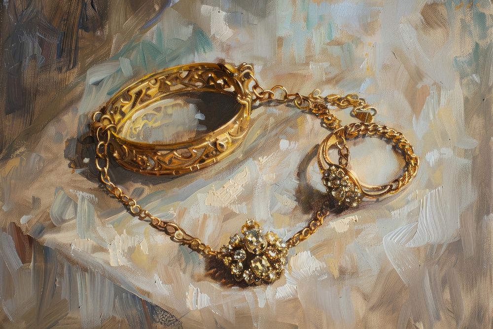 Jewellery painting bracelet jewelry. | Premium Photo Illustration ...