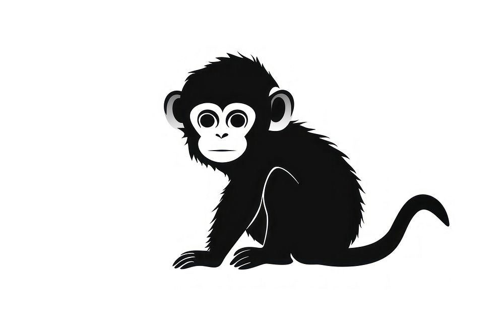 Baby monkey silhouette clip art | Premium Photo Illustration - rawpixel