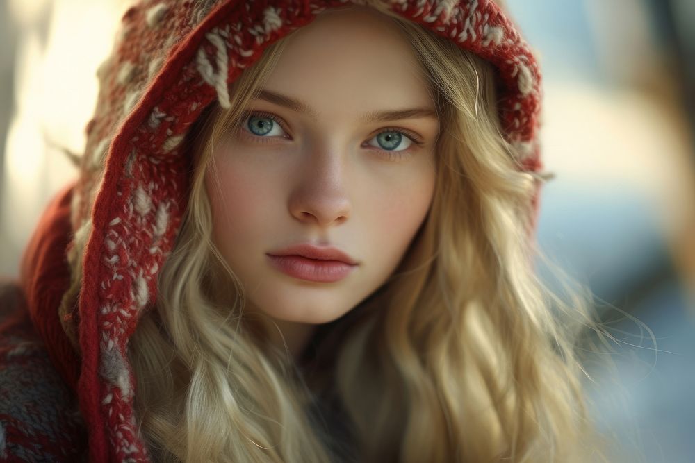 Close elf photography portrait scarf | Free Photo - rawpixel