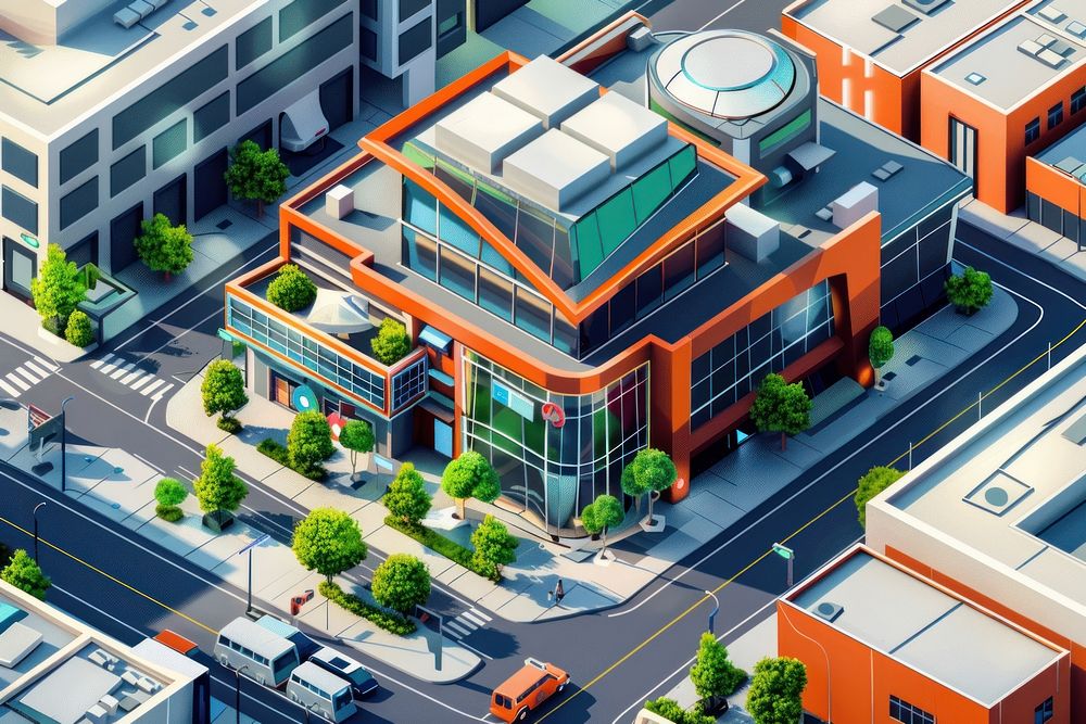 Modern smart city building architecture | Premium Photo Illustration ...