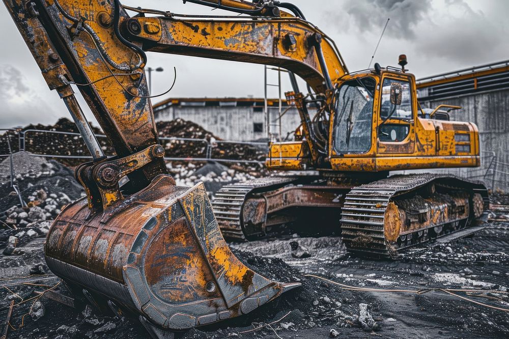 Construction backhoe architecture development. | Free Photo - rawpixel