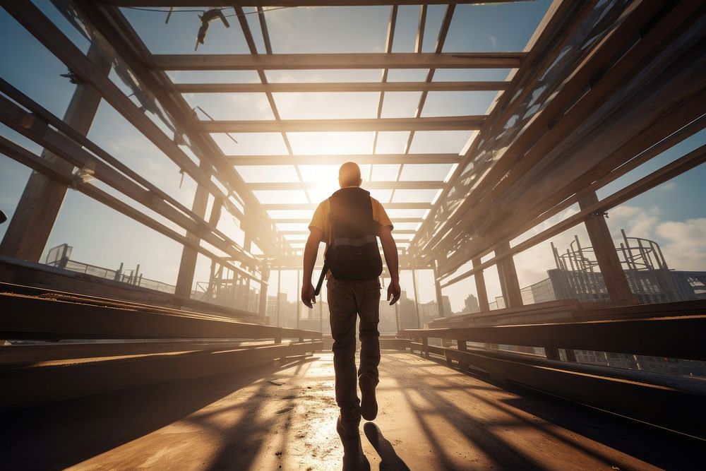 Engineer walking roof construction standing | Premium Photo - rawpixel