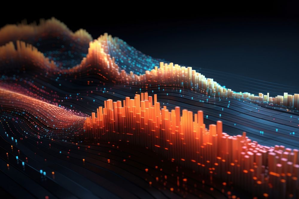 3D visualization technology pattern art | Premium Photo Illustration ...