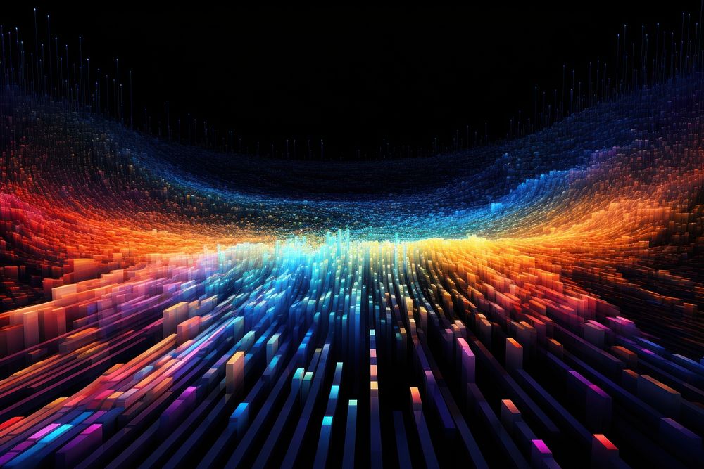 3D visualization technology pattern light | Premium Photo Illustration ...