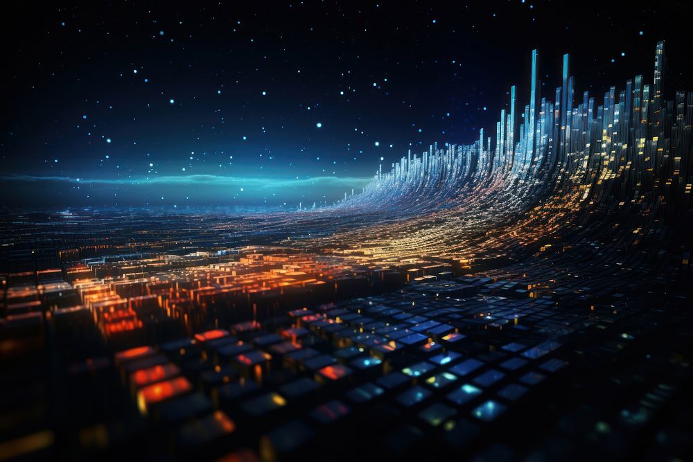 3D visualization technology architecture cityscape | Premium Photo ...