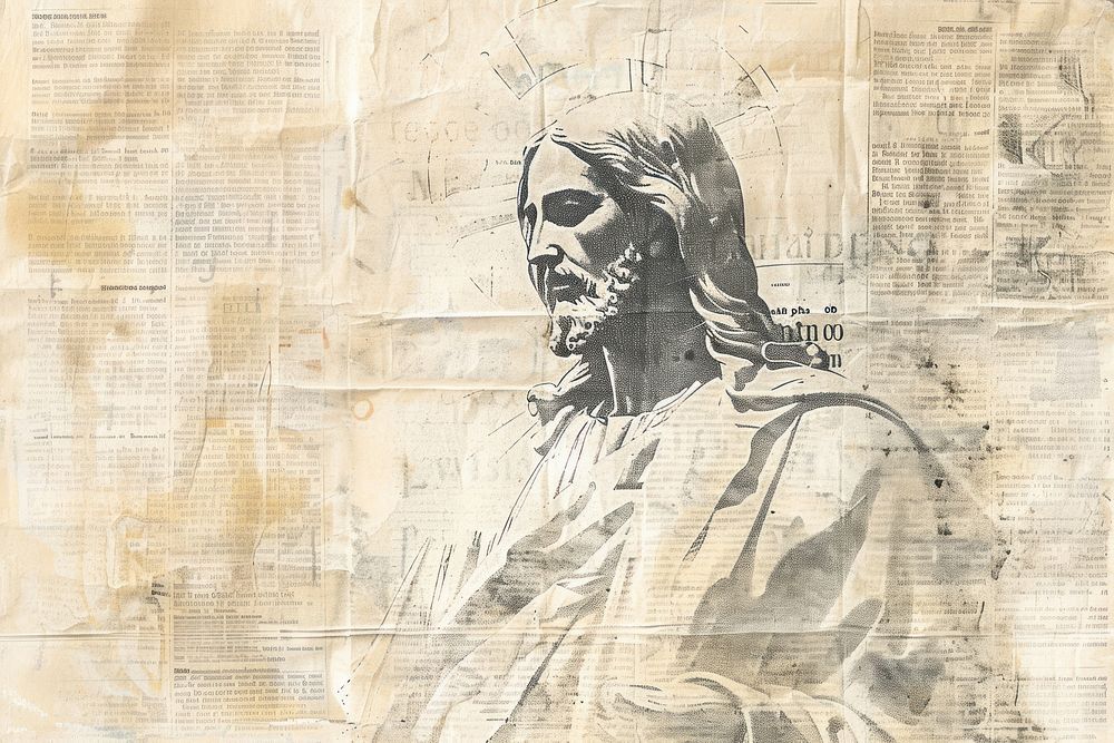 Jesus ephemera border portrait painting | Free Photo Illustration ...