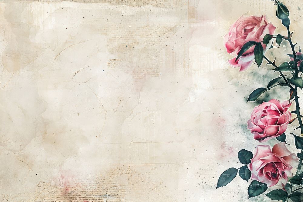 Samurai roses ephemera border backgrounds | Free Photo Illustration ...