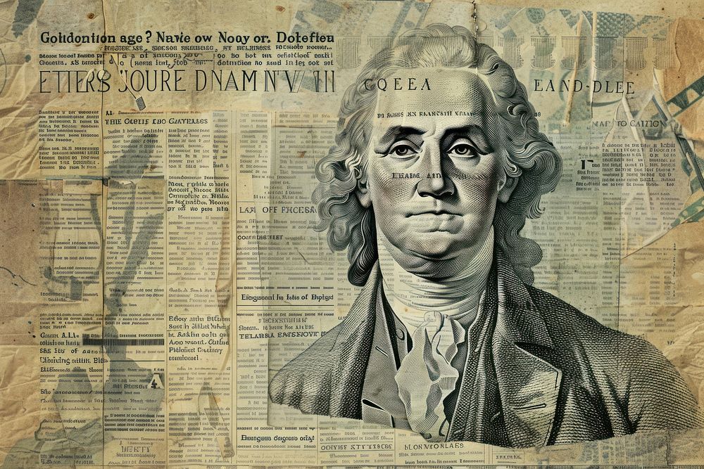 George washington ephemera border newspaper | Premium Photo ...