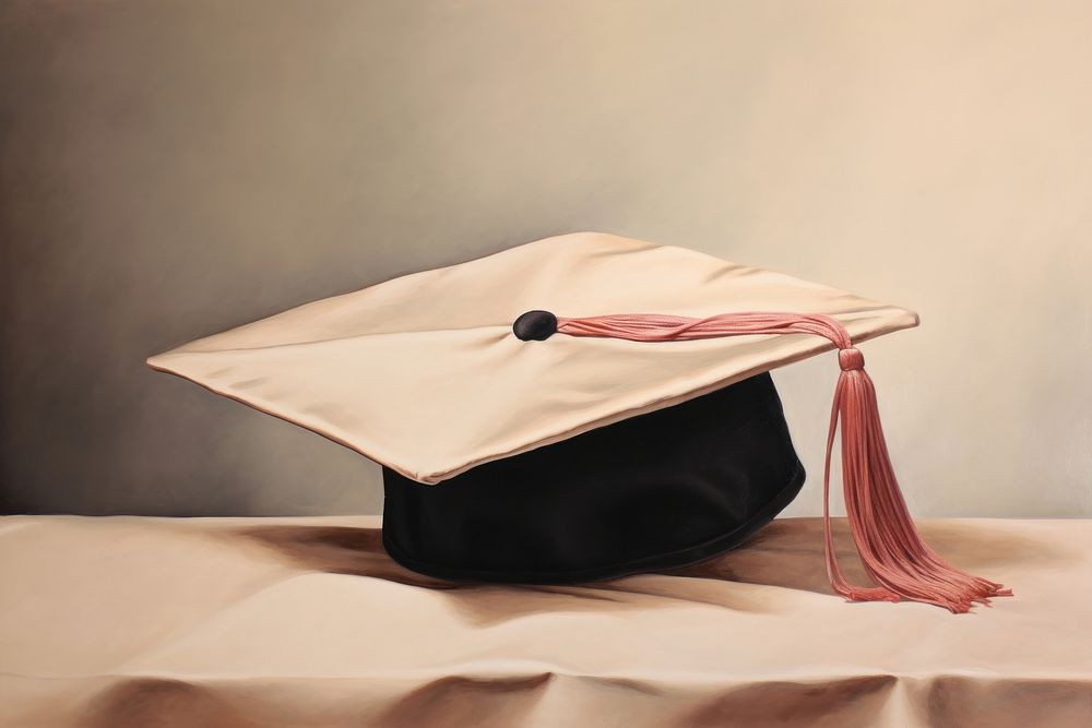 Close pale graduation hat painting | Free Photo Illustration - rawpixel