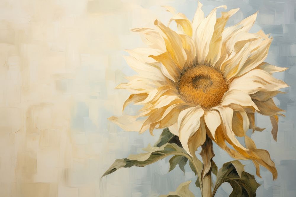 Close pale Sunflower sunflower painting | Premium Photo Illustration ...