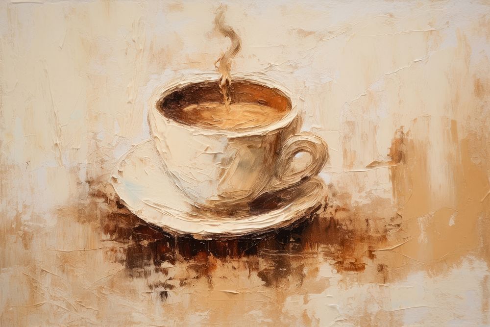 Close pale Coffee painting coffee | Premium Photo Illustration - rawpixel