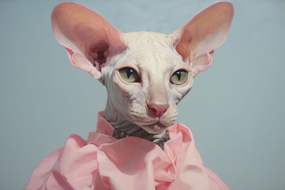 Close pale Sphinx cat animal | Free Photo Illustration - rawpixel