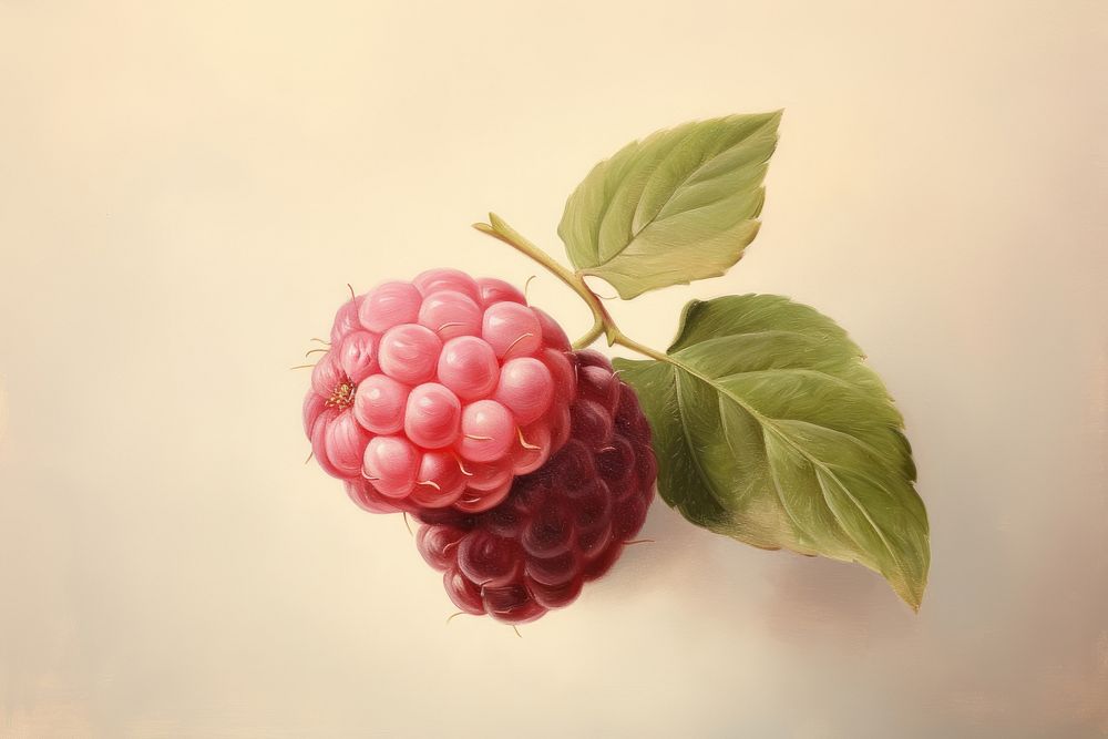Close pale berry raspberry painting | Free Photo Illustration - rawpixel