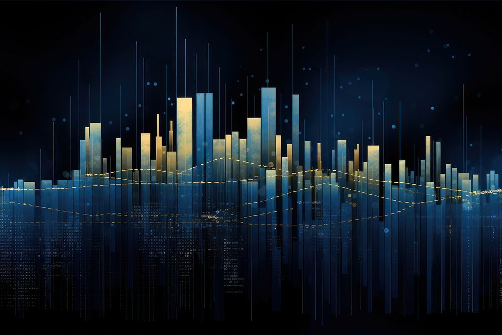 Abstract data graph charts cityscape | Free Photo Illustration - rawpixel