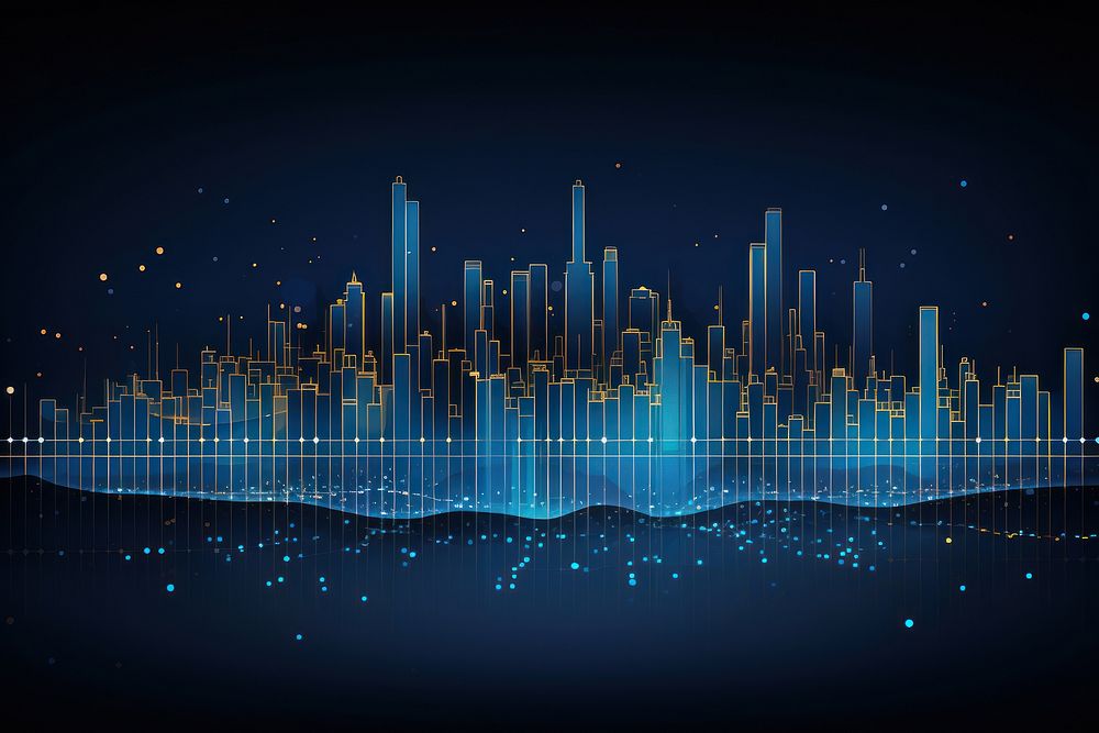 Abstract data graph charts cityscape | Premium Photo Illustration ...