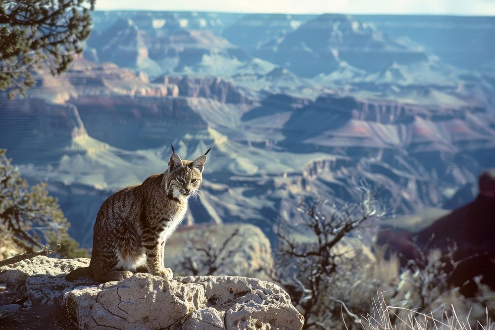 Bobcat wilderness landscape mountain. | Free Photo - rawpixel