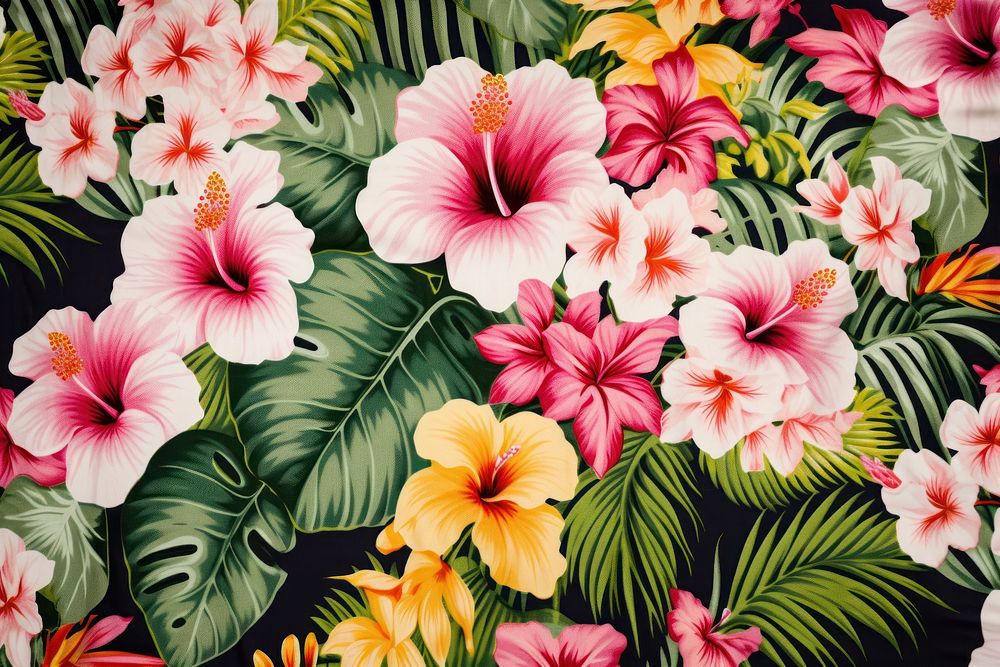 Hawaii backgrounds pattern flower. | Free Photo - rawpixel