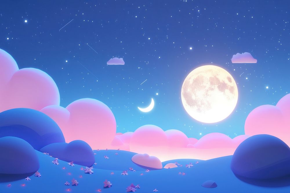 Cute moon background backgrounds astronomy | Free Photo Illustration ...