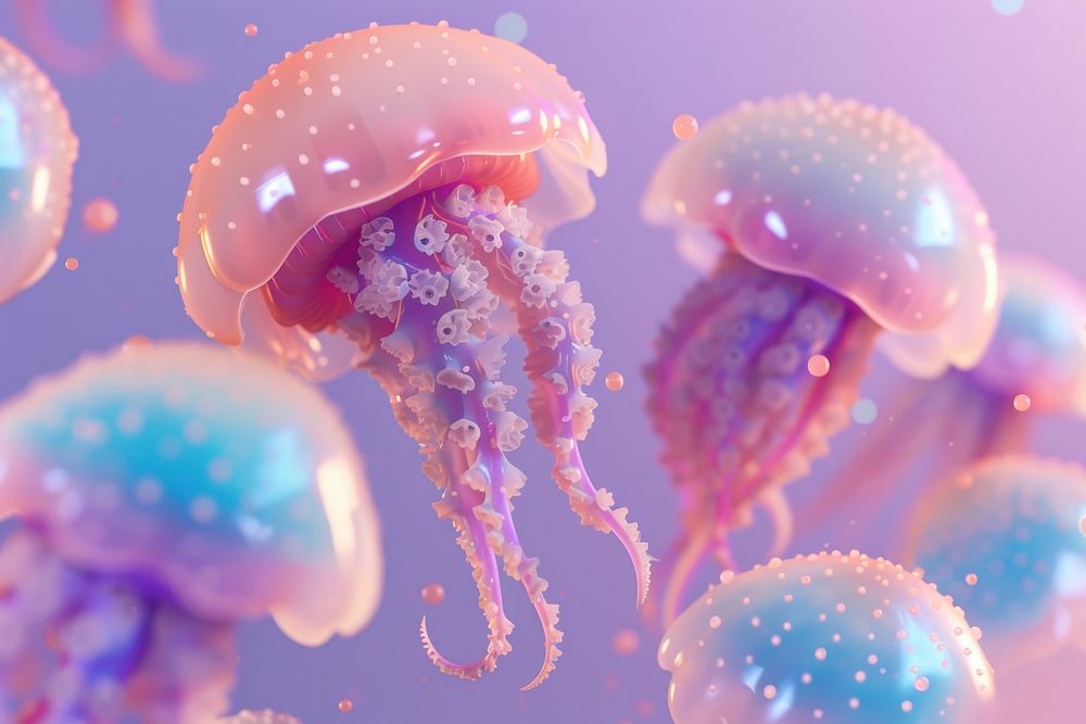 Cute jellyfish background animal invertebrate | Premium Photo ...