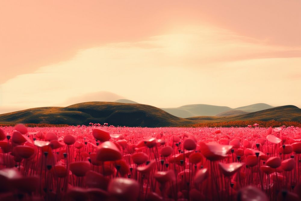 Photo poppy forest landscape outdoors | Free Photo - rawpixel