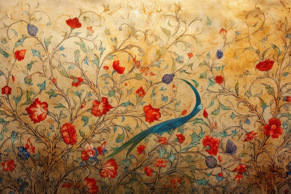 Medieval Persian painting art Persian | Premium Photo Illustration ...