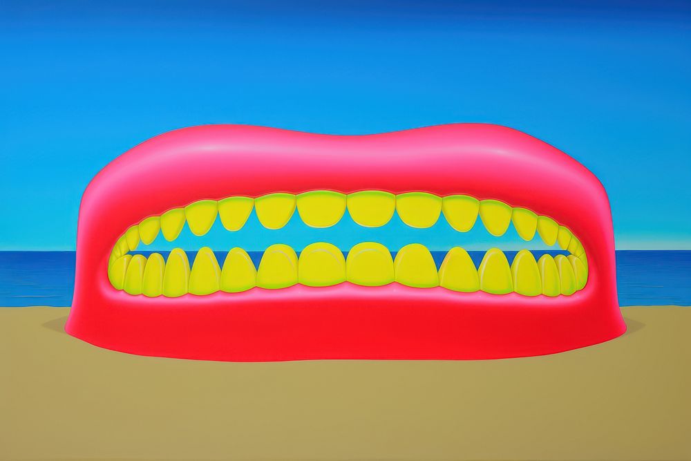 Surrealistic Scene painting illustration fangs | Premium Photo ...