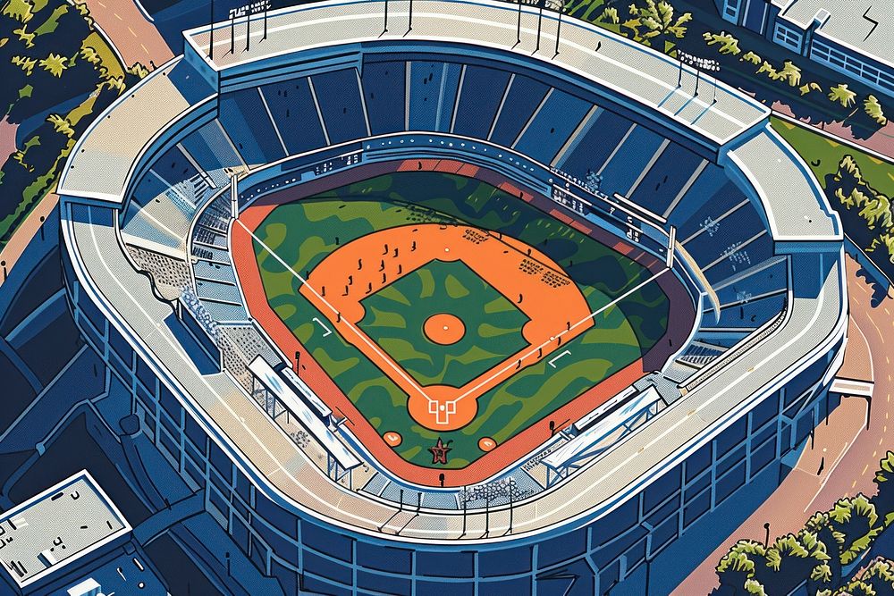 Baseball stadium architecture outdoors. | Free Photo Illustration ...