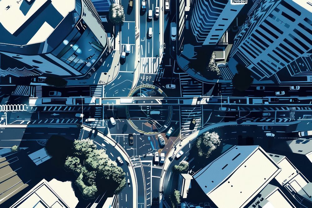 City architecture intersection neighborhood. | Free Photo Illustration ...