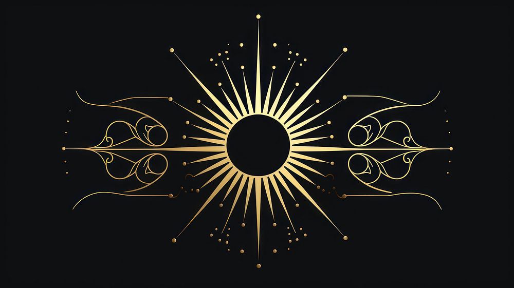 Gold sun divider ornament art | Premium Photo Illustration - rawpixel