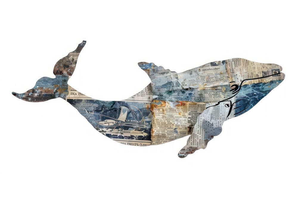 Blue whale shape collage cutouts | Premium Photo Illustration - rawpixel