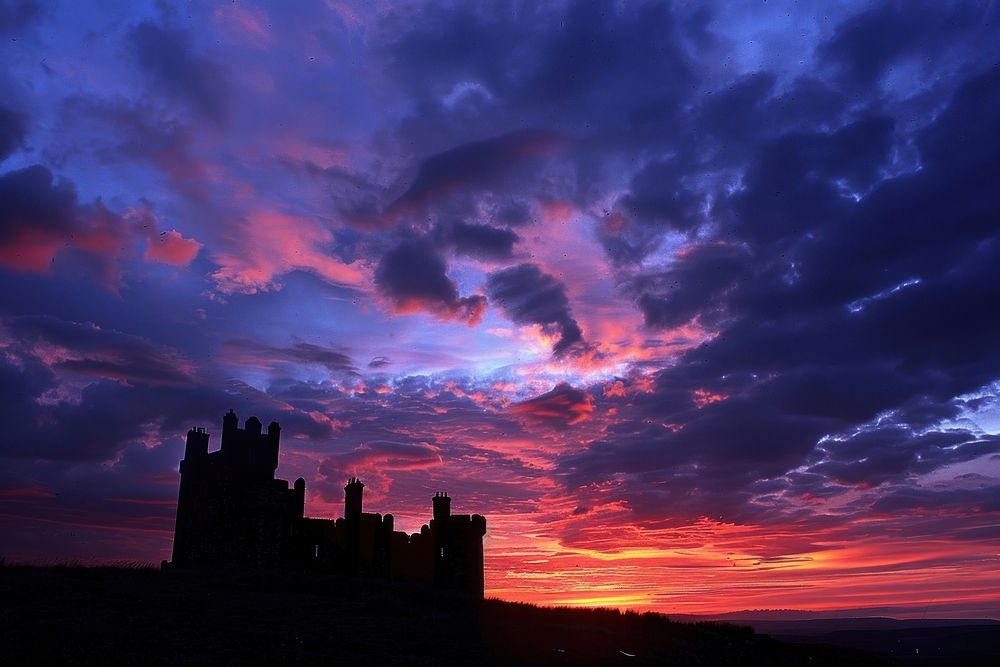 Castle silhouette photography sunset castle | Free Photo - rawpixel