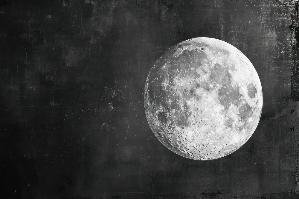 Moon etching moon blackboard astronomy. | Free Photo Illustration ...