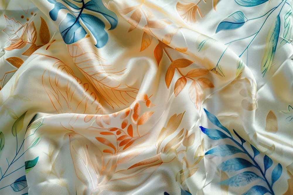 Nature pattern Satin fabric person | Free Photo - rawpixel